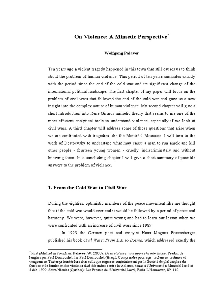 Unreadable Document Analysis | PDF | René Girard | Postmodernism