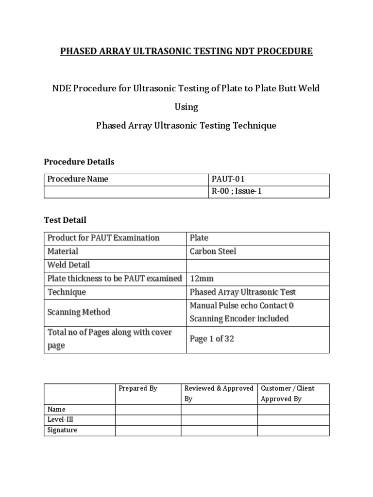 PAUT - Table of Contents | PDF | Nondestructive Testing | Ultrasound