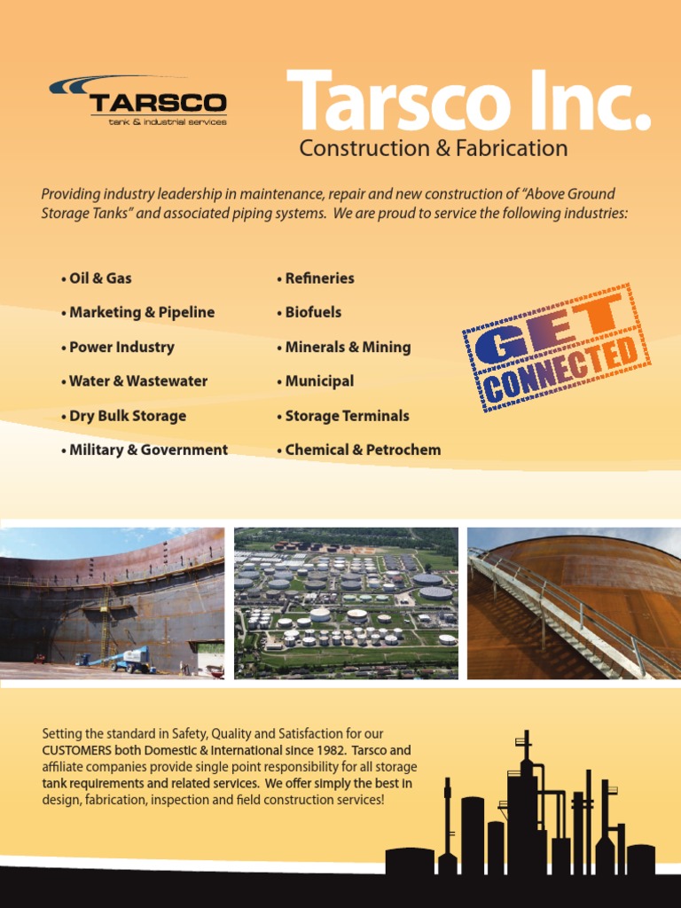 Tarsco PDF | Download Free PDF | Structural Steel | Tanks