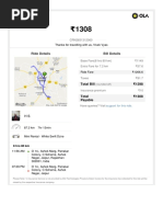 Ola Cab Bill | Invoice | Services (Economics)