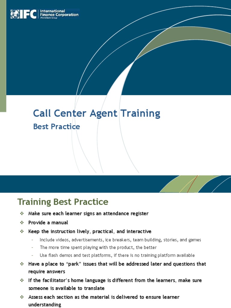Call Center Agent Training: Best Practice | PDF | Simulation | Call Centre