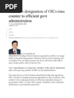 Distinction Between OIC and Acting Roles | PDF | Public Law | Common Law