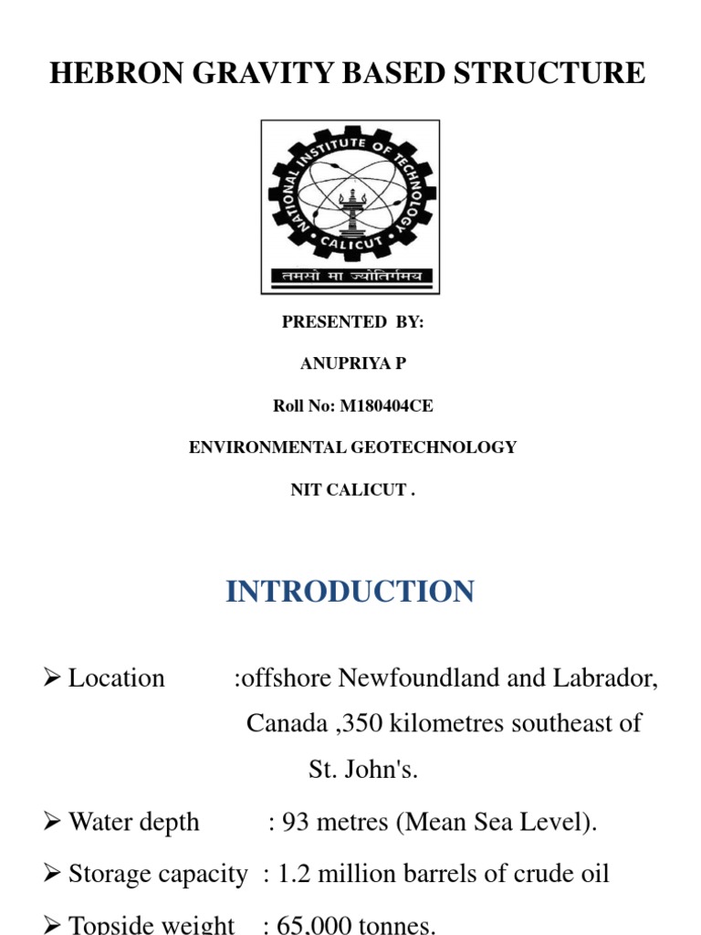 Hebron Gravity Based Structure | PDF | Silt | Deep Foundation