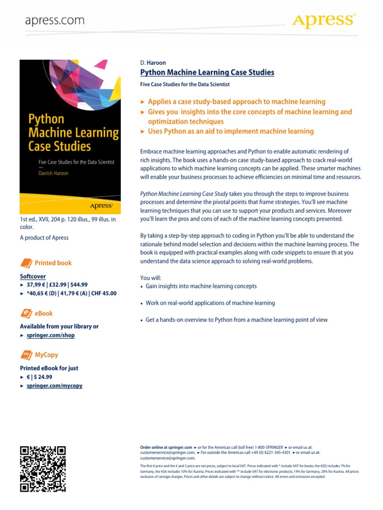 Productflyer - 978 1 4842 2822 7 PDF | PDF | Machine Learning | Python (Programming Language)
