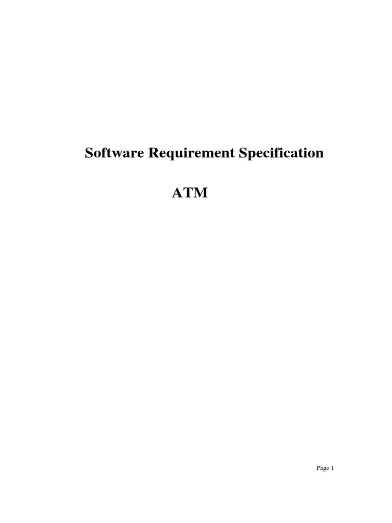 SRS | PDF | Automated Teller Machine | File Transfer Protocol