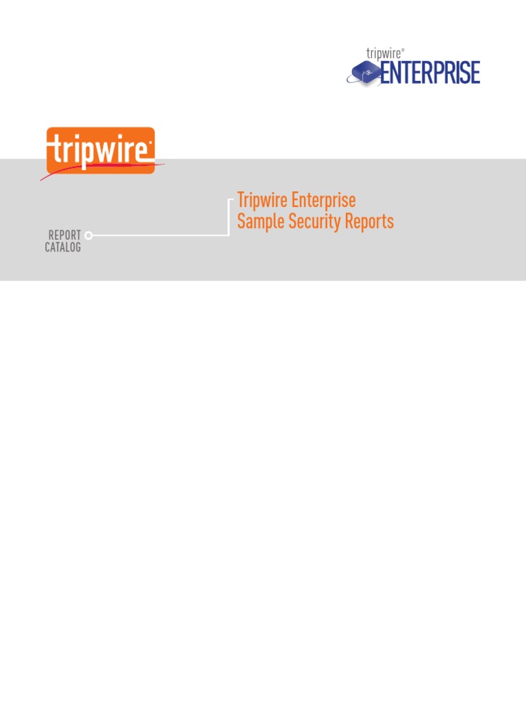 Tripwire Enterprise Security Report Samples PDF | PDF | Windows Server 2003 | Computing Platforms