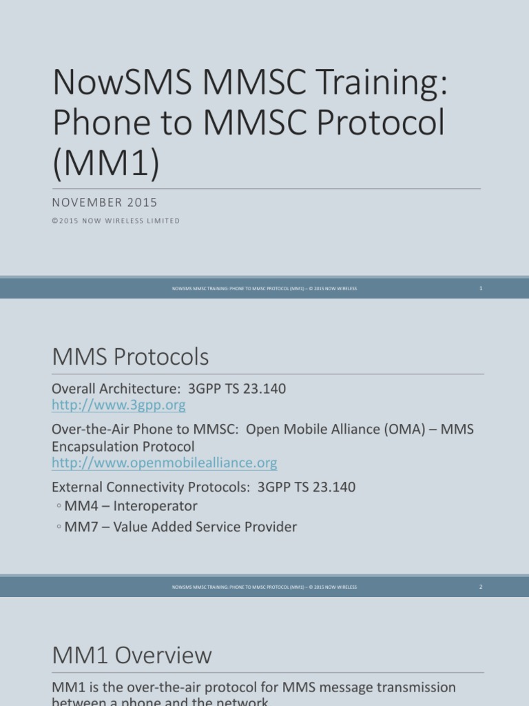 MM1 Phone To MMSC Protocol | PDF | Multimedia Messaging Service | Hypertext Transfer Protocol
