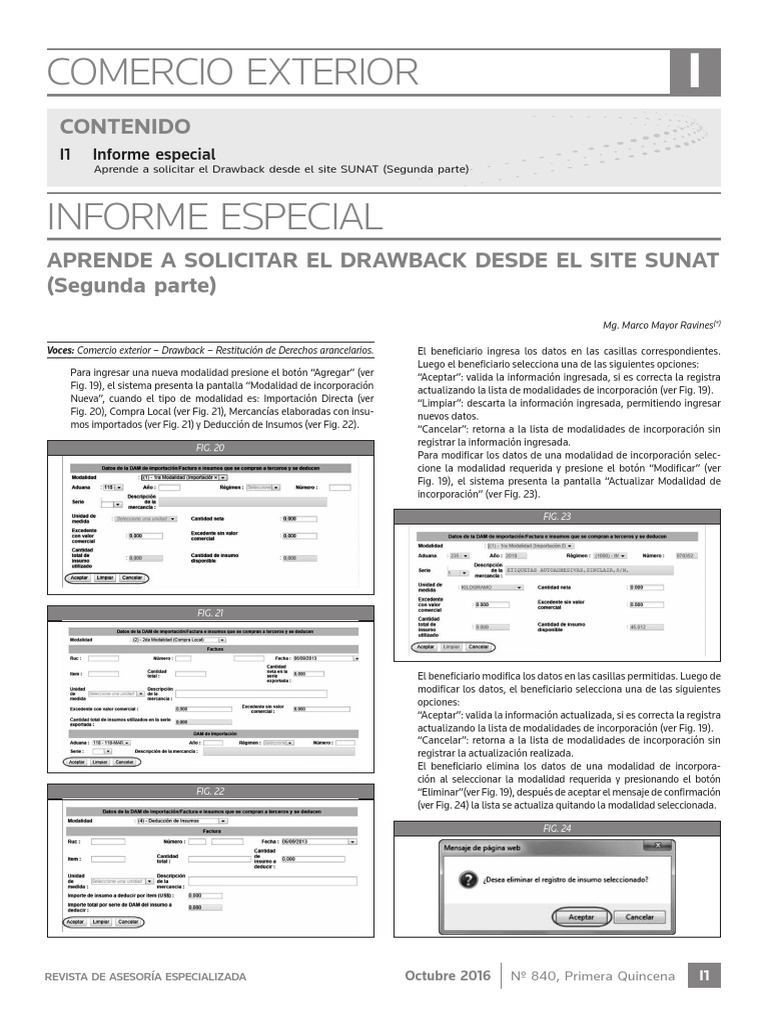 Aprende A Solicitar El Drawback Desde El Site SUNAT (Parte II) | PDF ...