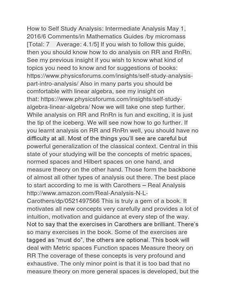 how-to-self-study-analysis-intermediate-level-pdf-functional