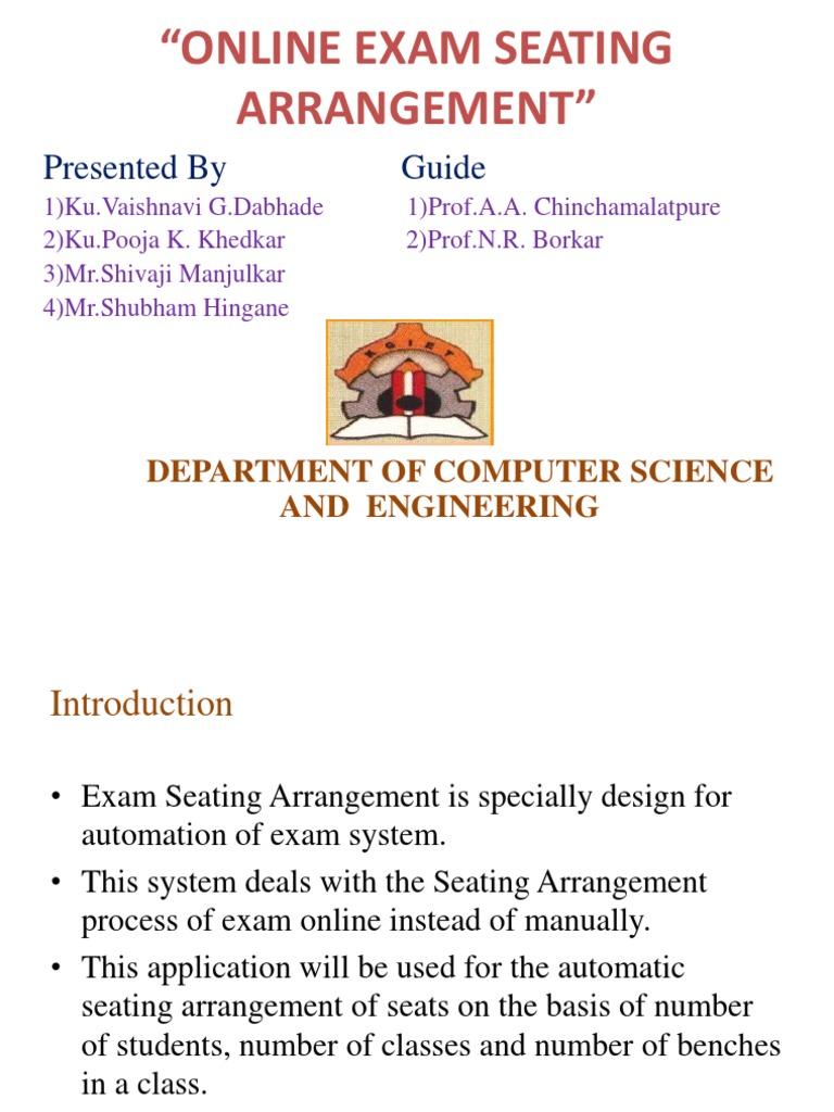 Exam Seating Arrangment | PDF | Test (Assessment) | Operating System