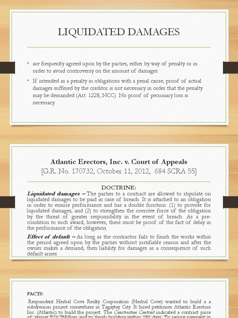 Liquidated and Exemplary Damages | PDF | Liquidated Damages | Damages