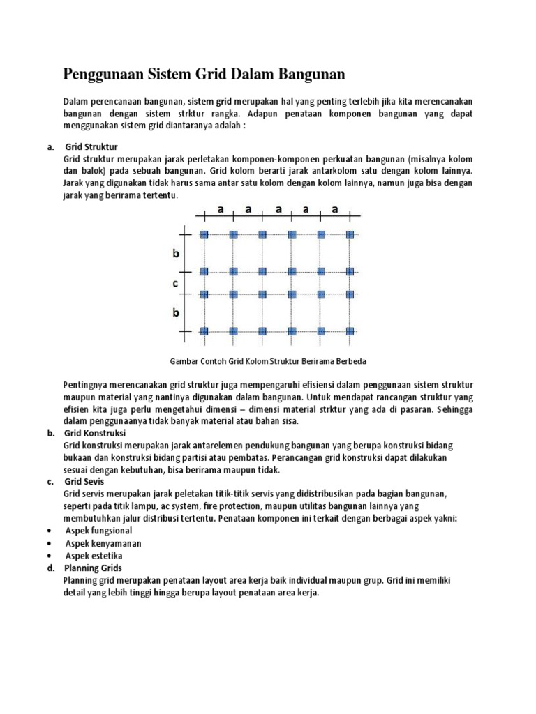Penggunaan Sistem Grid Dalam Bangunan | PDF