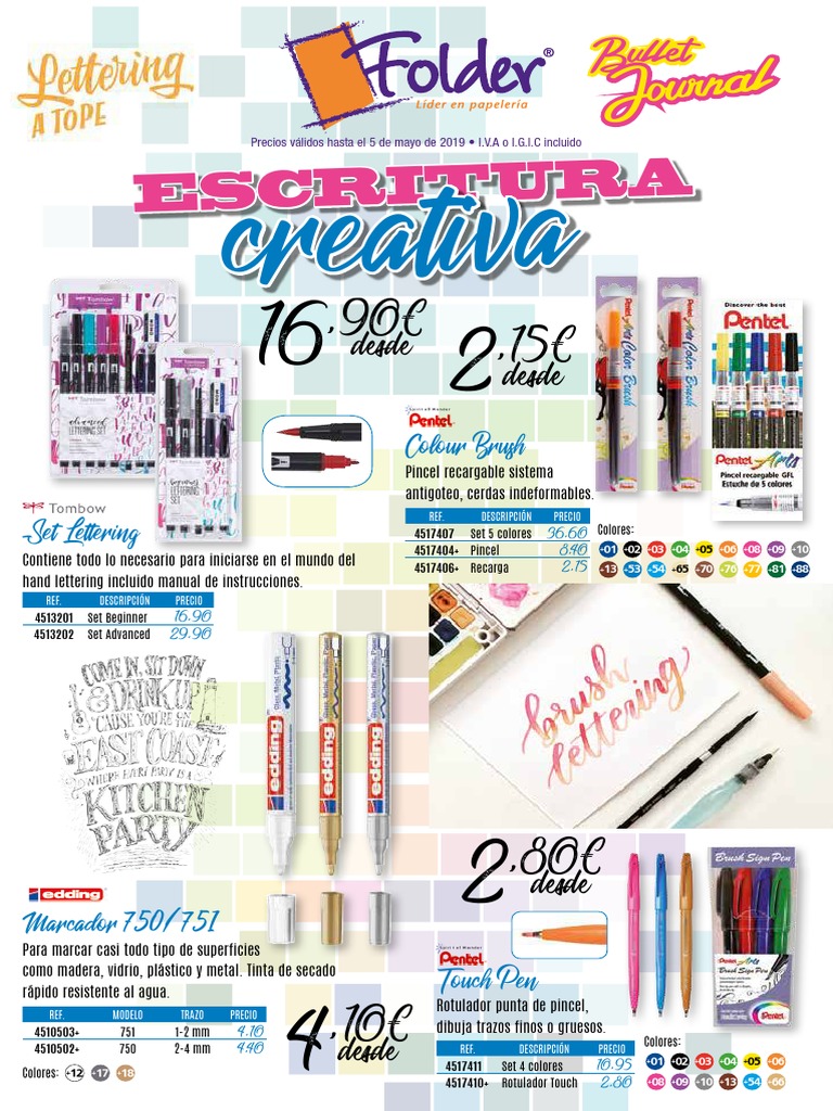 2019 Catalogo Folder Especial Lettering | PDF | Artes plásticas | Papelería