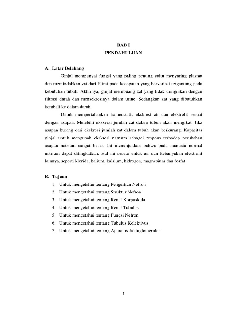 Fungsi dan Struktur Nefron Ginjal | PDF | Sains & Matematika