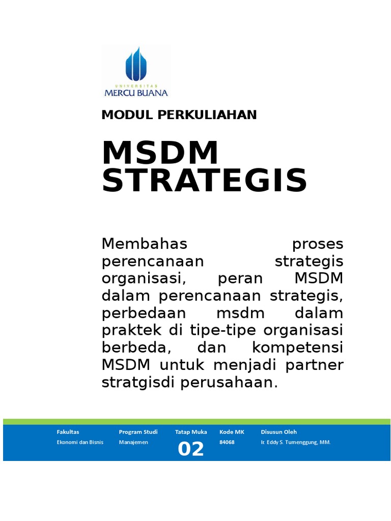 Modul Manajemen Sumber Daya Manusia (TM2) | PDF