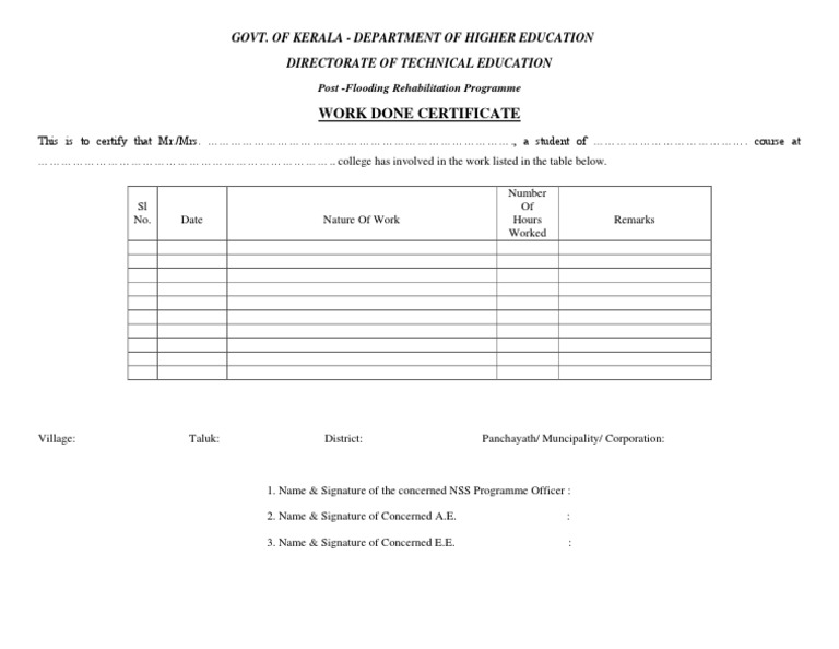 Rebuilding Kerala: A Work Done Certificate for Post-Flooding ...