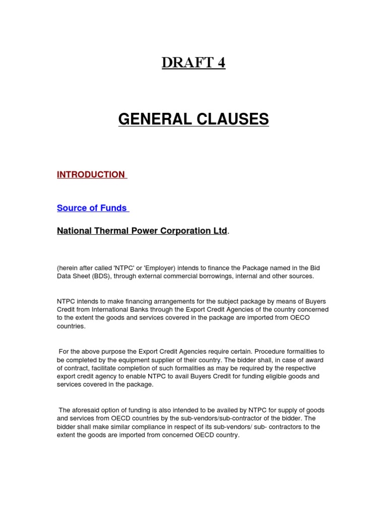 General Clauses: Draft 4 | PDF | Specification (Technical Standard ...