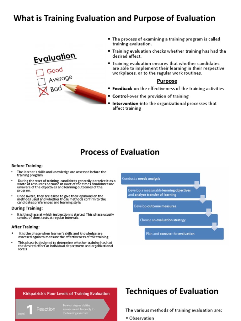 What Is Training Evaluation | PDF | Career & Growth