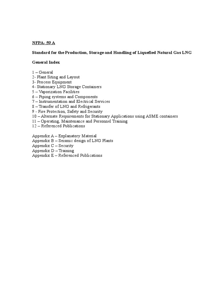 NFPA 59 A Index | PDF | Liquefied Natural Gas | Fossil Fuels