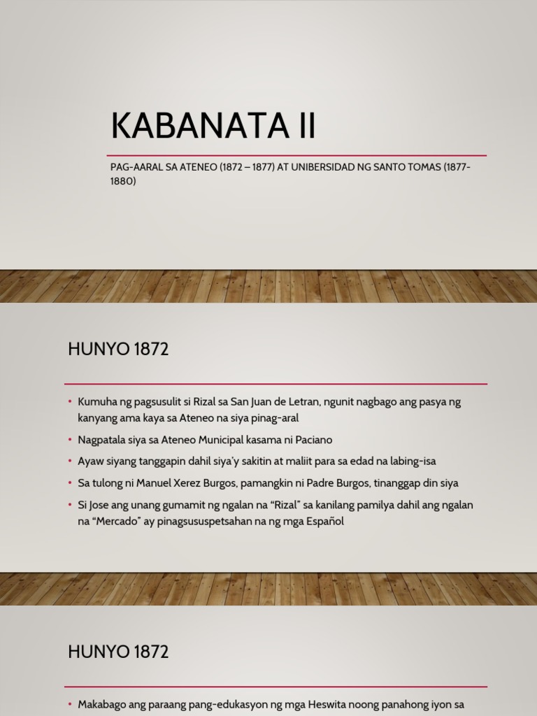 Rizal - Kabanata 2: Pag-Aaral Sa Ateneo Presentation | PDF