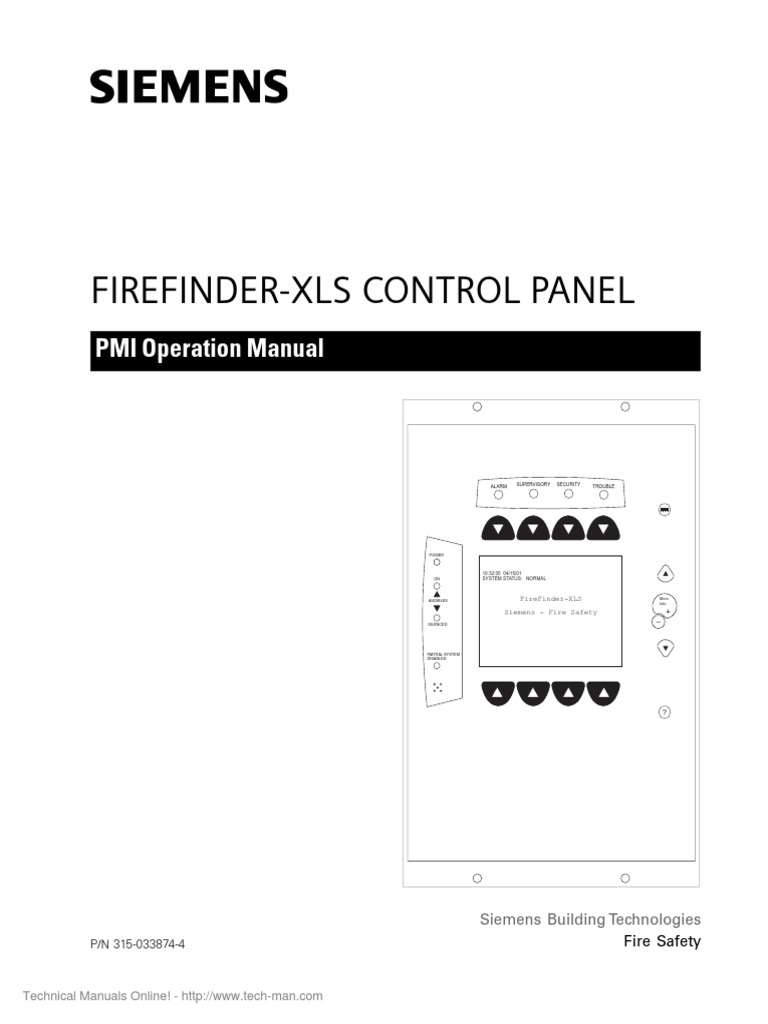 Siemens FireFinder XLS PMI Operation Manual PDF | PDF | Menu (Computing ...