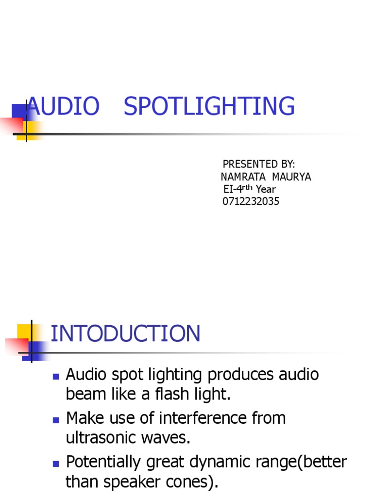 Audio Spotlighting | PDF | Loudspeaker | Sound