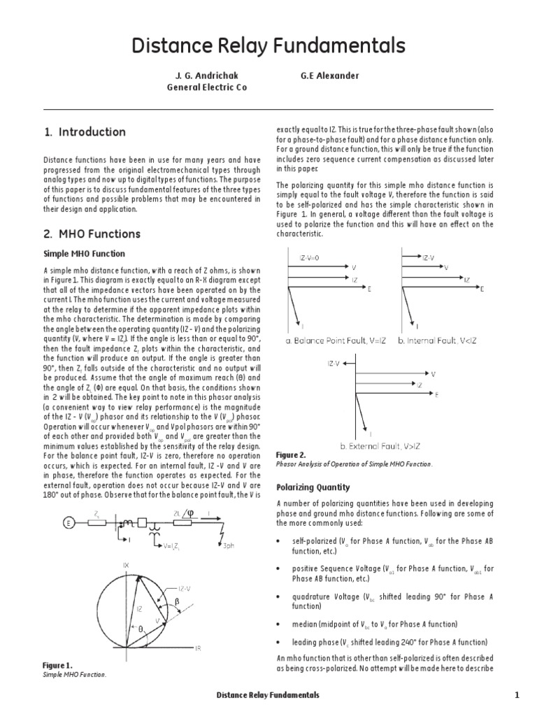 Distance Relays Fundamentals | PDF | Electrical Impedance | Electrical ...