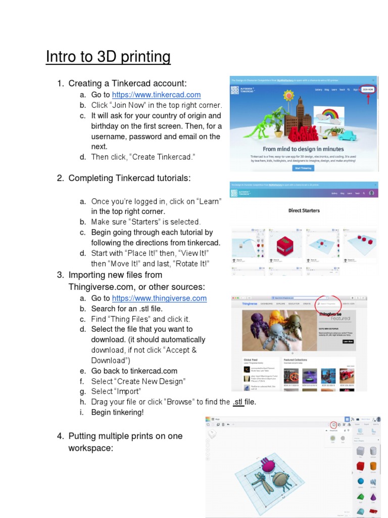3d Printing Handout | PDF | Printer (Computing) | System Software
