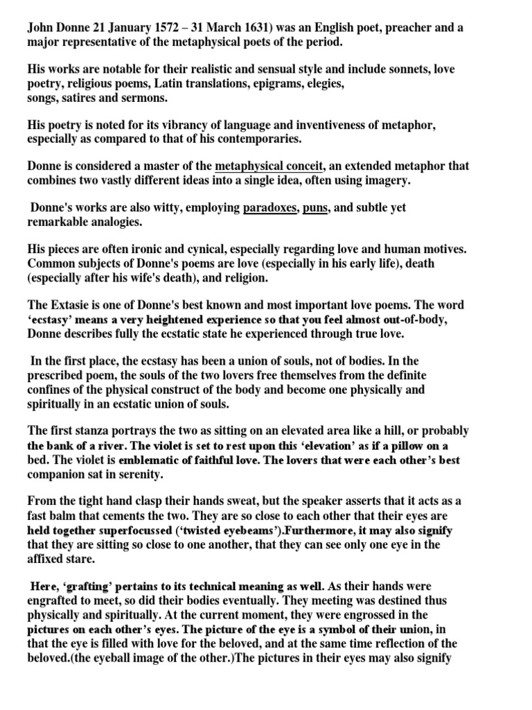 John Donne | PDF | Poetry | Soul