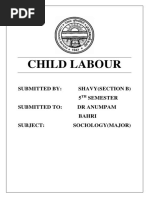 CHILD LABOUR Class XII English Project | PDF | Child Labour ...