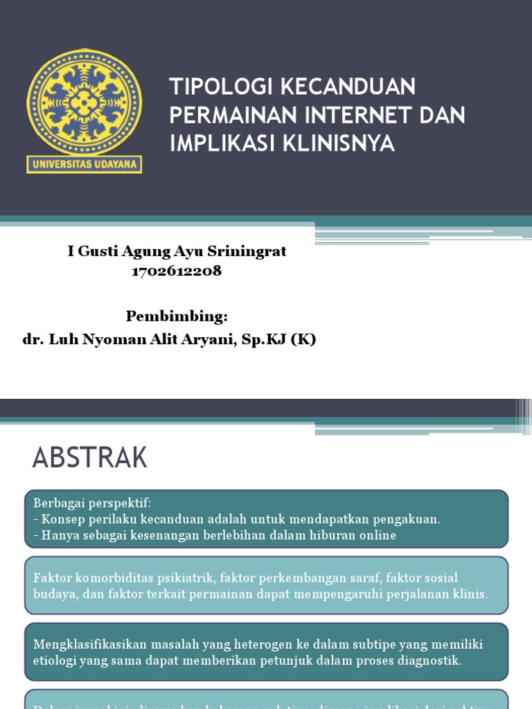 Tipologi Kecanduan Game Internet | PDF