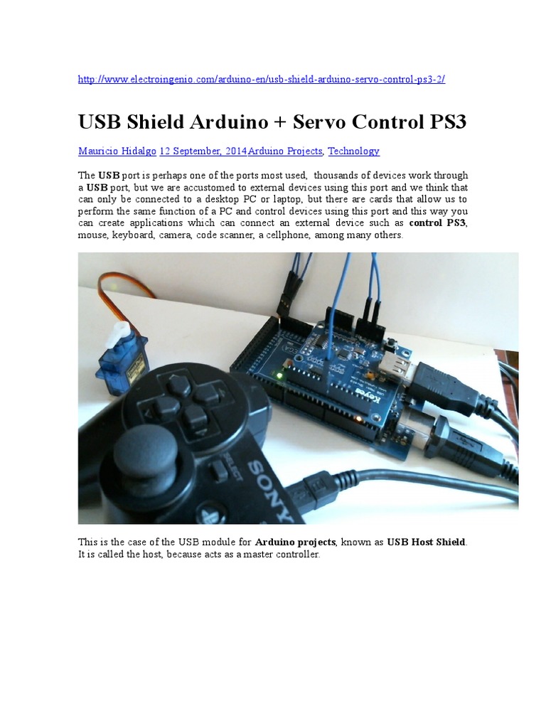 Conexión Arduino PS3 USB | PDF | Arduino | Personal Computers