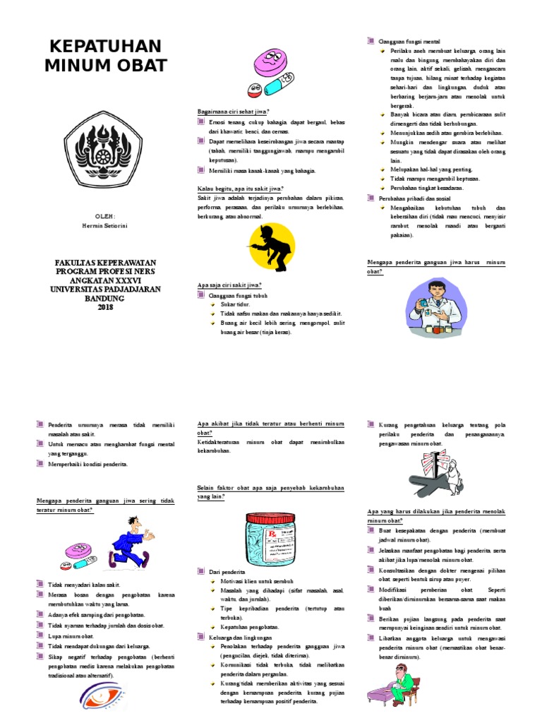 Leaflet Kepatuhan Minum Obat | PDF