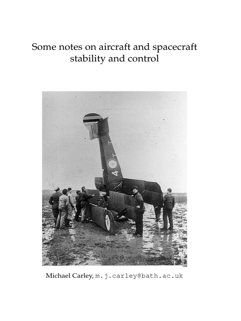Some Notes On Aircraft and Spacecraft Stability and Control: Michael ...