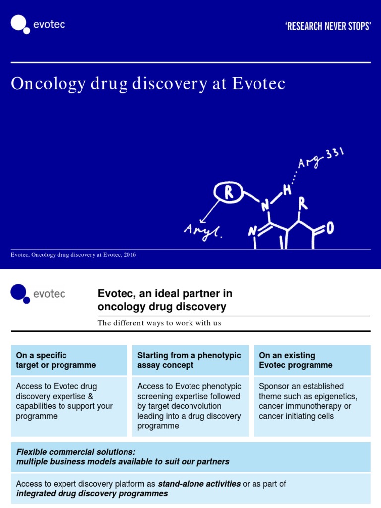 Evotec - Oncology Drug Discovery | PDF | Proteomics | Drug Discovery