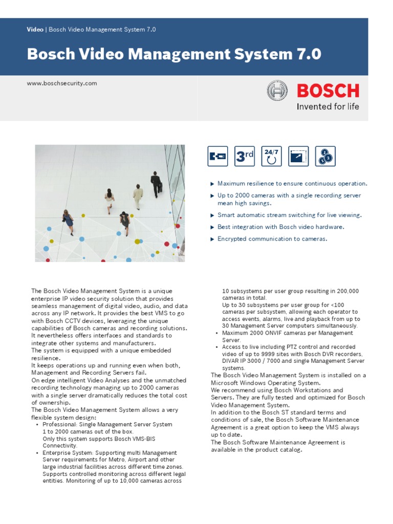 BoschVMS Data Sheet EnUS 23721020811 | PDF | Hyper V | Microsoft Windows