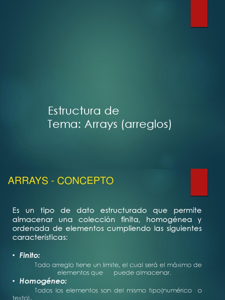 Arrays | PDF | Estructura de datos de matriz | Matriz (Matemáticas)