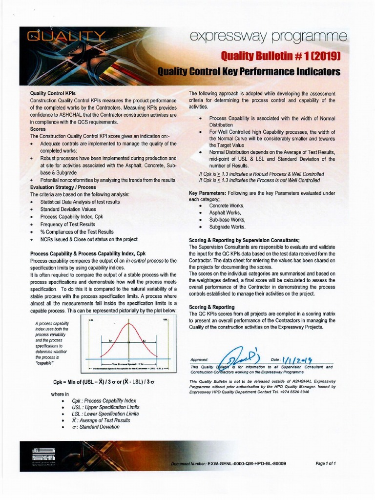 QA Bulletin #1 - Quality Control KPI | PDF