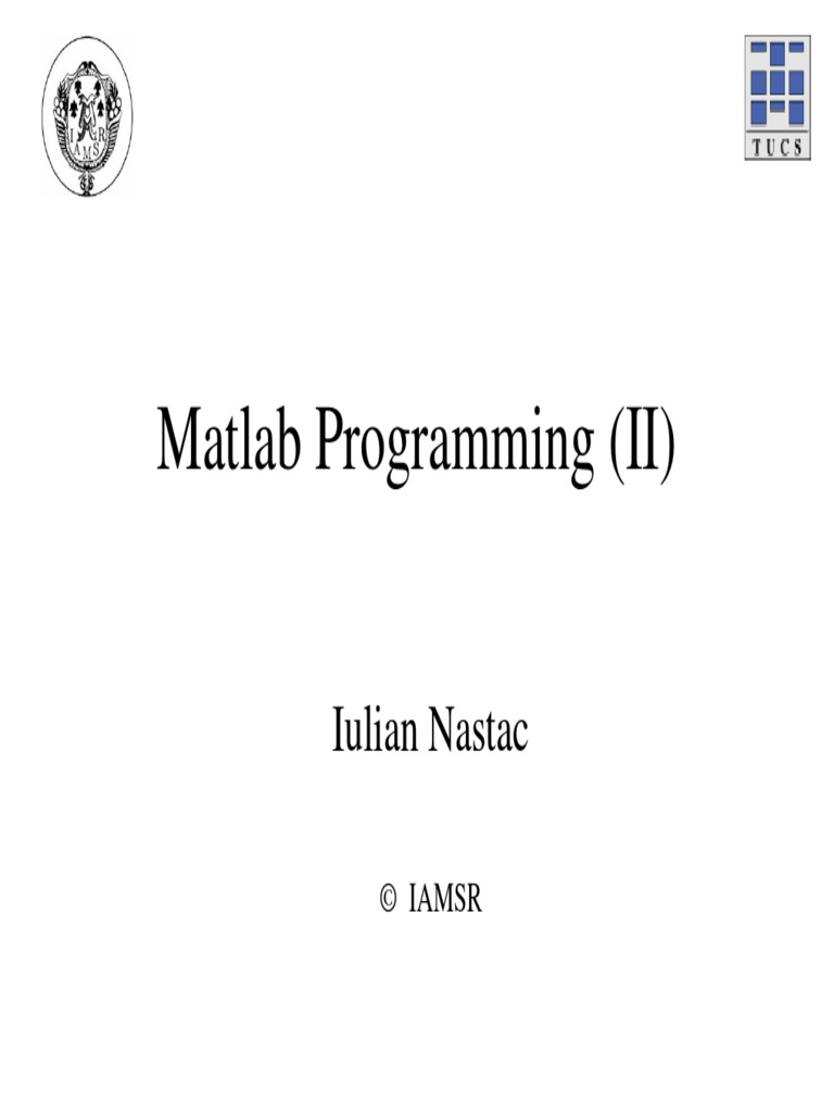 Matlab 2007 II | PDF | Control Flow | Parameter (Computer Programming)