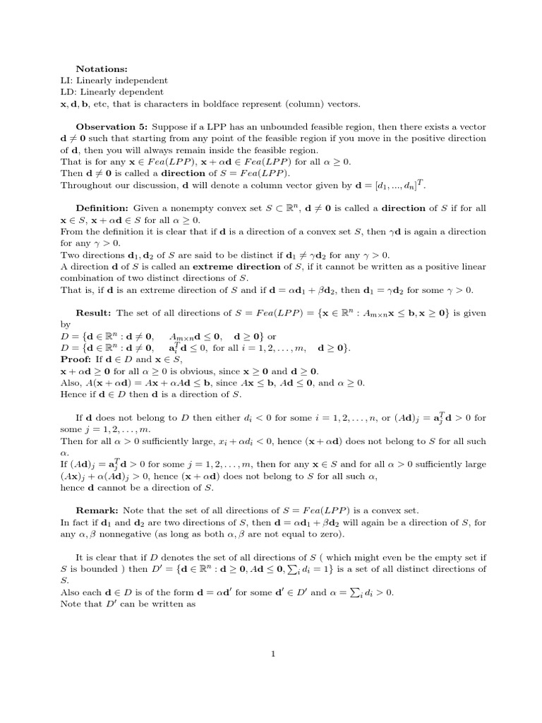 Optimization Notes 2 Pdf Linear Programming Mathematical Optimization