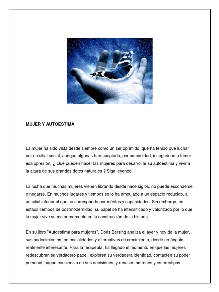 Mujeres: Autoestima y Empoderamiento | PDF | Mujer | Amor