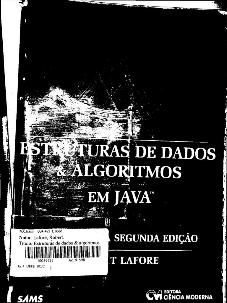Estrutura de Dados e Algoritmos em Java PDF | PDF Estrutura de Dados e Algoritmos em Java PDF | PDF