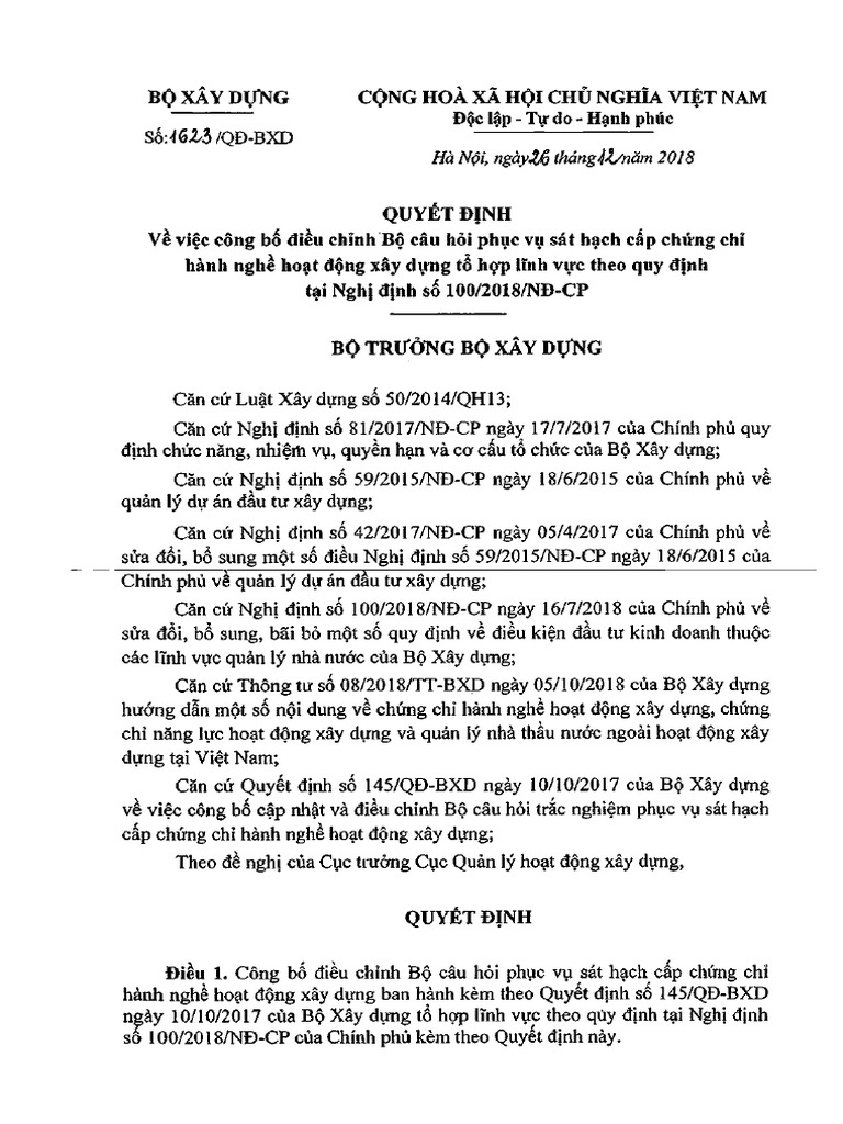 Quyet Dinh 163-QD-BXD PDF | PDF