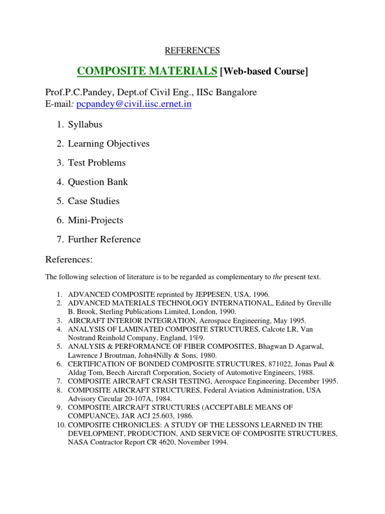 Composit Materilas | PDF | Composite Material | Aerospace