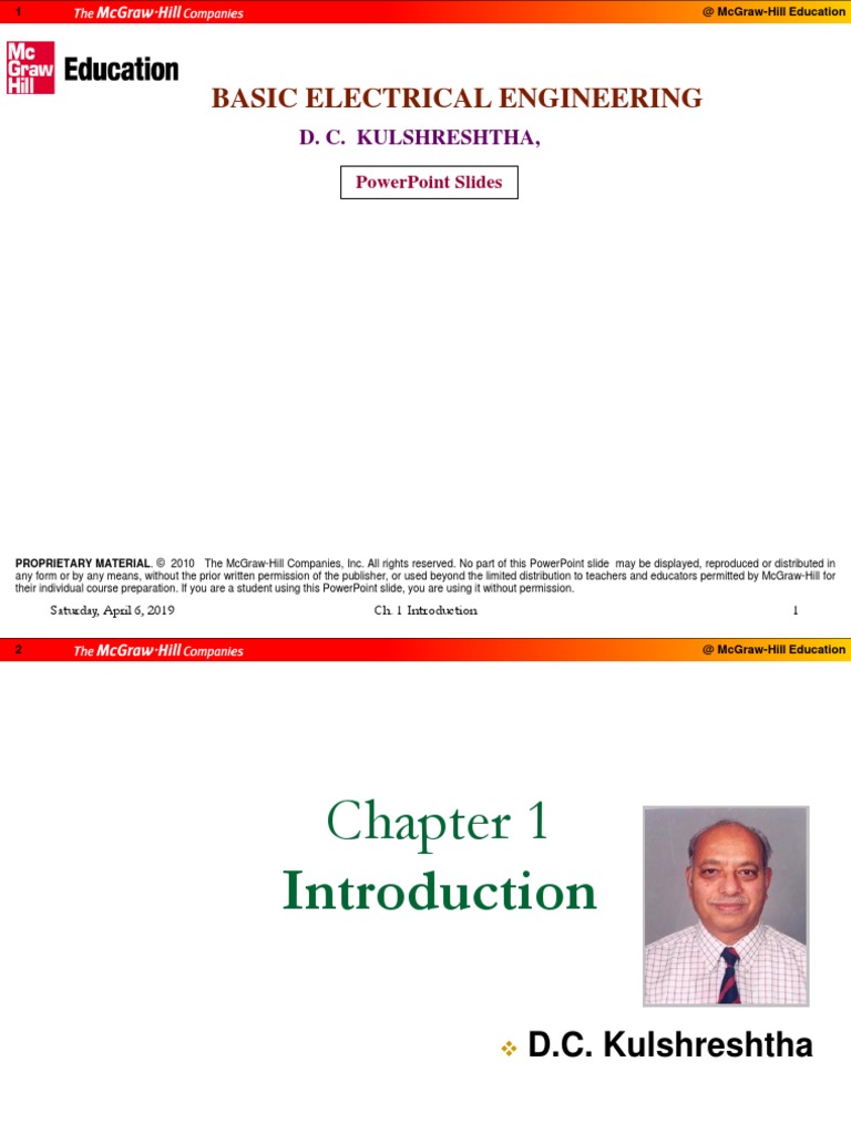 II - PowerPoint Slides To Chapter 01 Introduction | PDF | Voltage | Volt