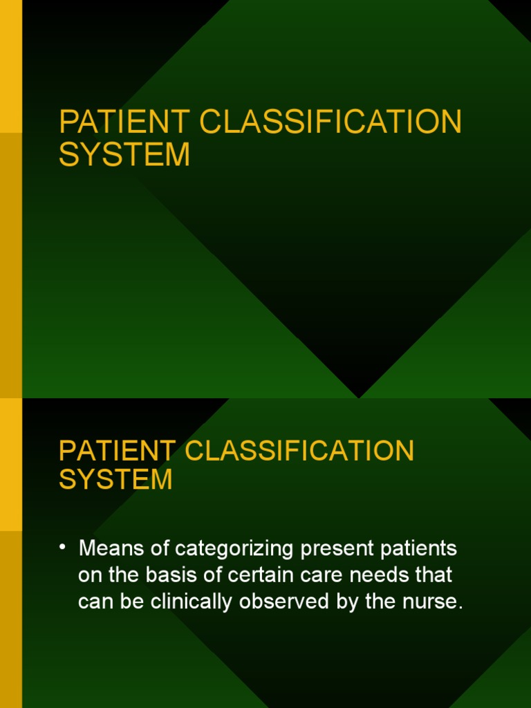 Patient Classification System | PDF | Health Care | Hospital