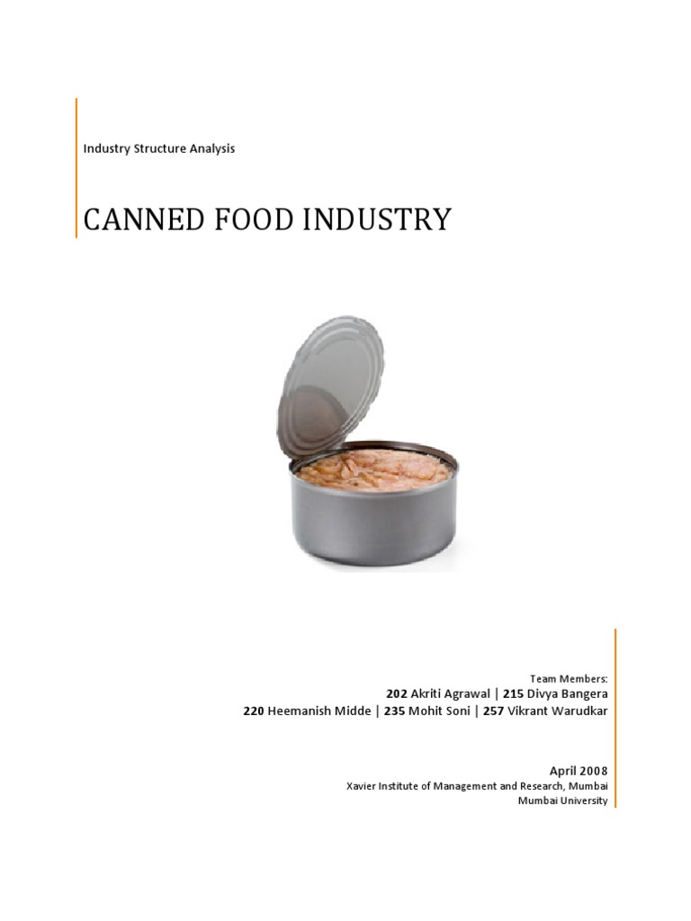 Canned Food Industry Structure Analysis | PDF | Foods | Retail