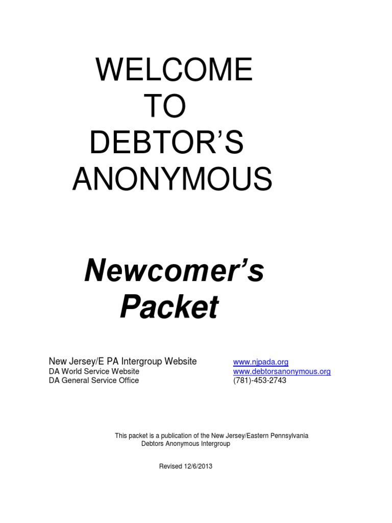New Newcomers Packet 2013 | PDF | Twelve Step Program | Economies