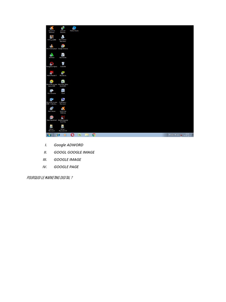 I. Google ADWORD II. Googl Google Image Iii. Google Image IV. Google ...
