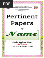 Tabbing and Pertinent Documents Format | PDF